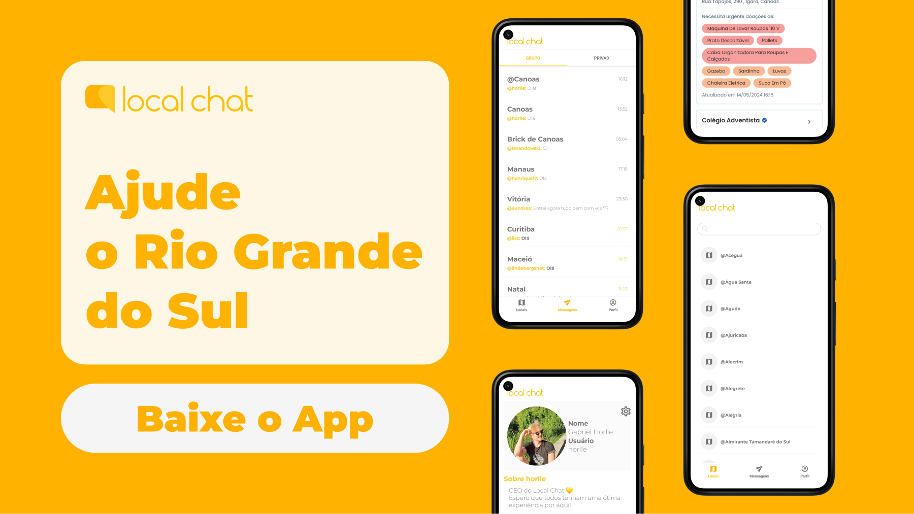 Local Chat - Grupos por Localização